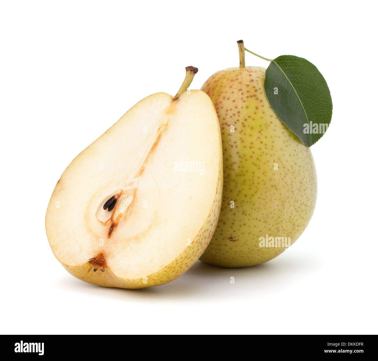 Pear fruits isolated on white background Stock Photo - Alamy