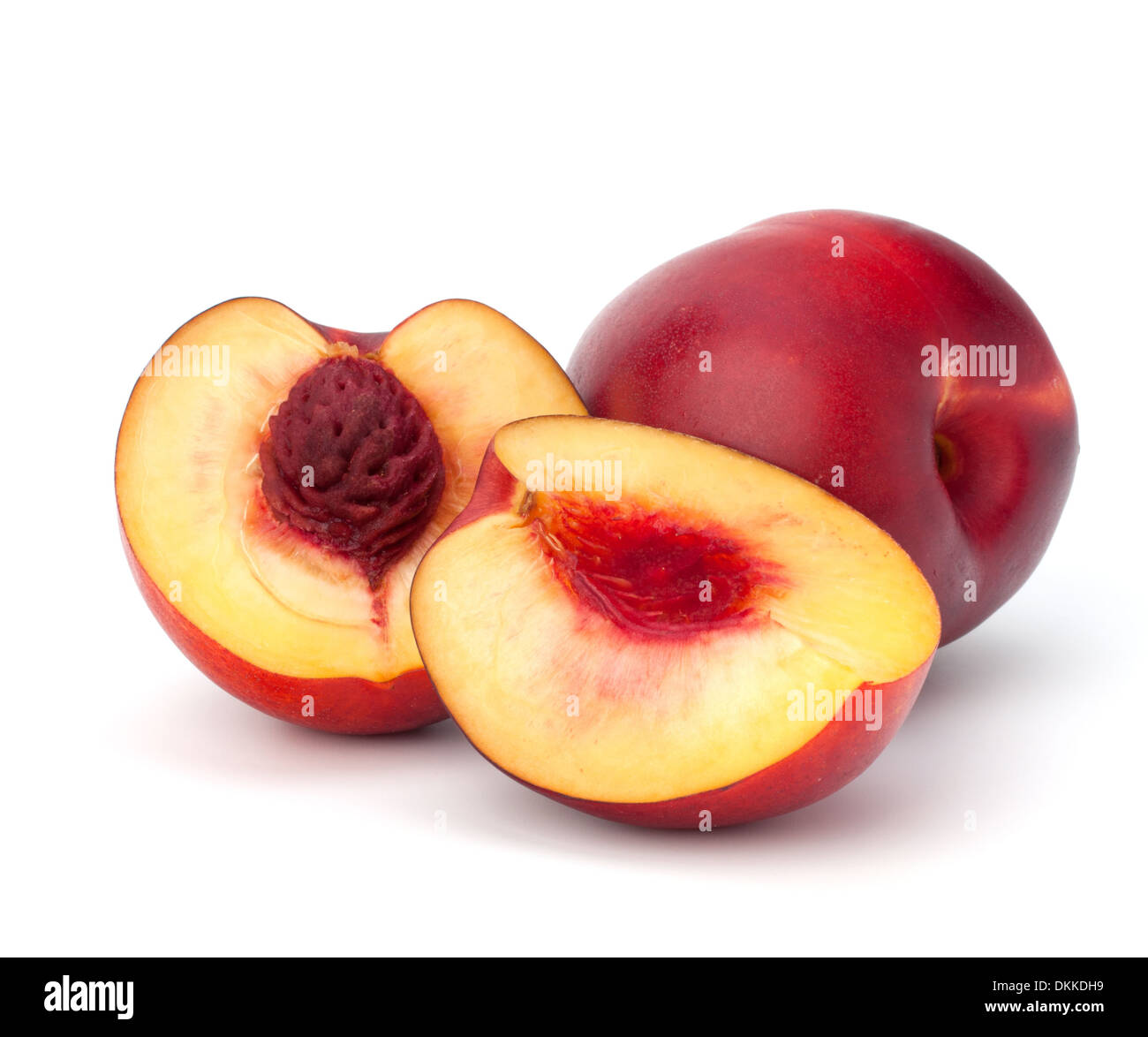 Nectarine fruit isolated on white background Stock Photo - Alamy