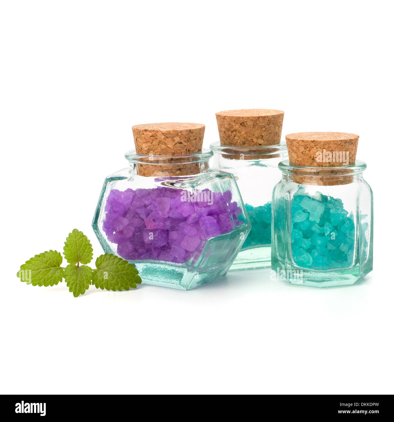 Aromatic natural mineral salt isolated on white background Stock Photo ...