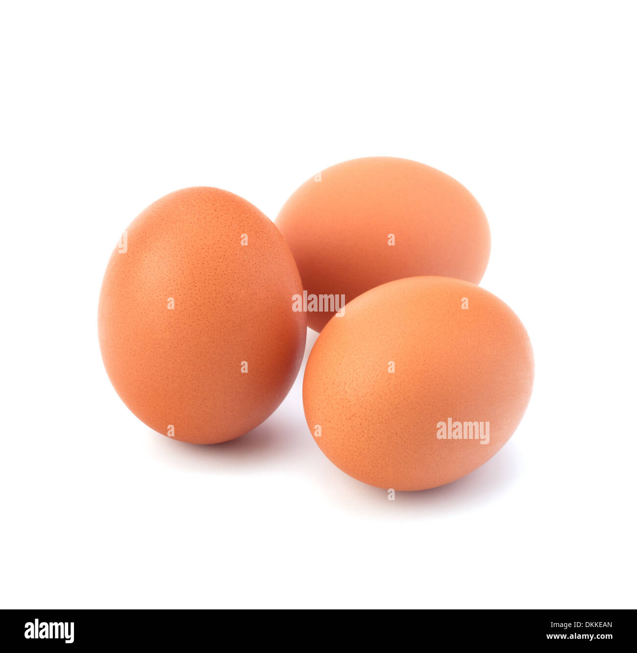 three eggs isolated on white background Stock Photo - Alamy
