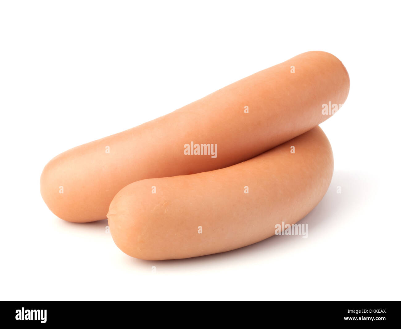 Frankfurter sausage isolated on white background Stock Photo - Alamy