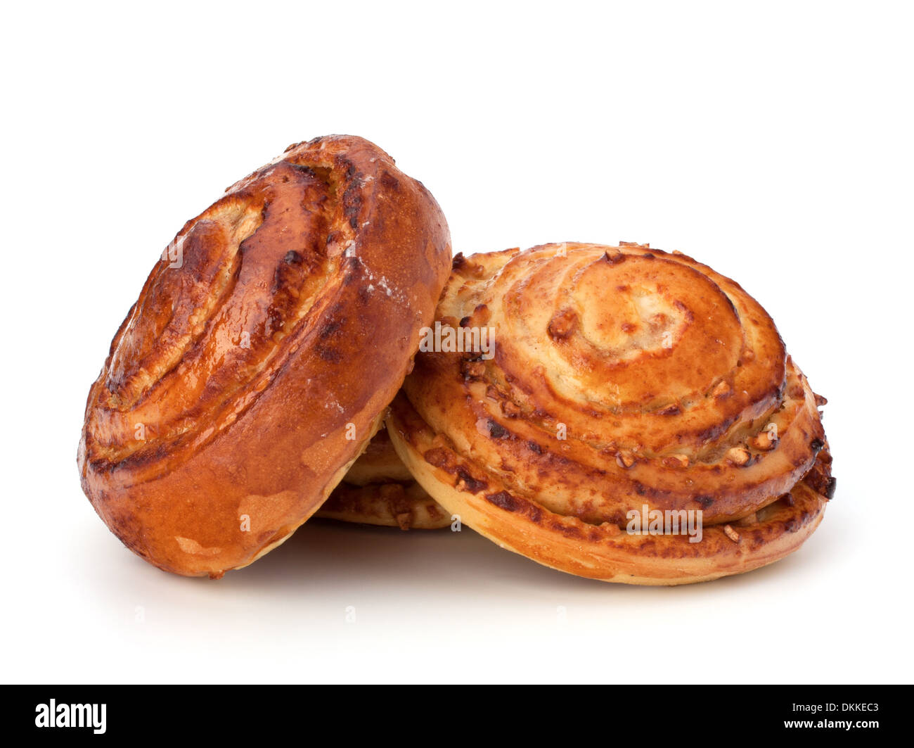 Homemade cream roll isolated on white background Stock Photo - Alamy