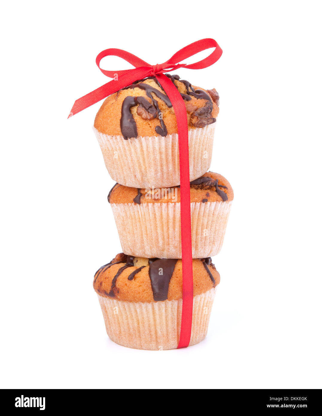 Stacked muffins isolated on white background Stock Photo - Alamy