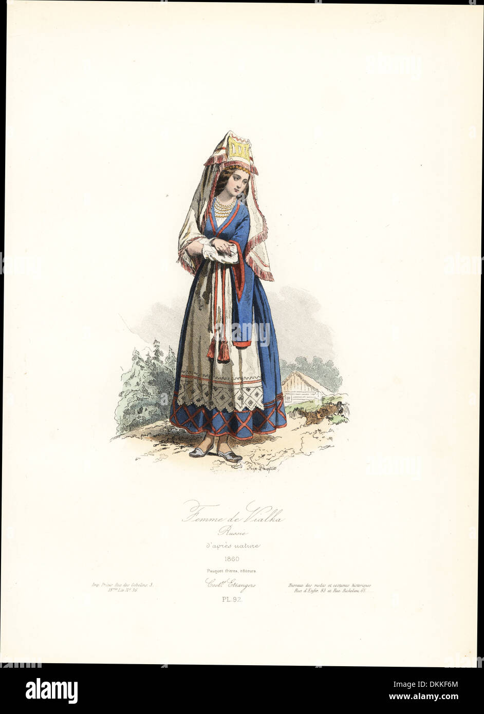 Woman of Vialka, Russia, 1860 Stock Photo - Alamy