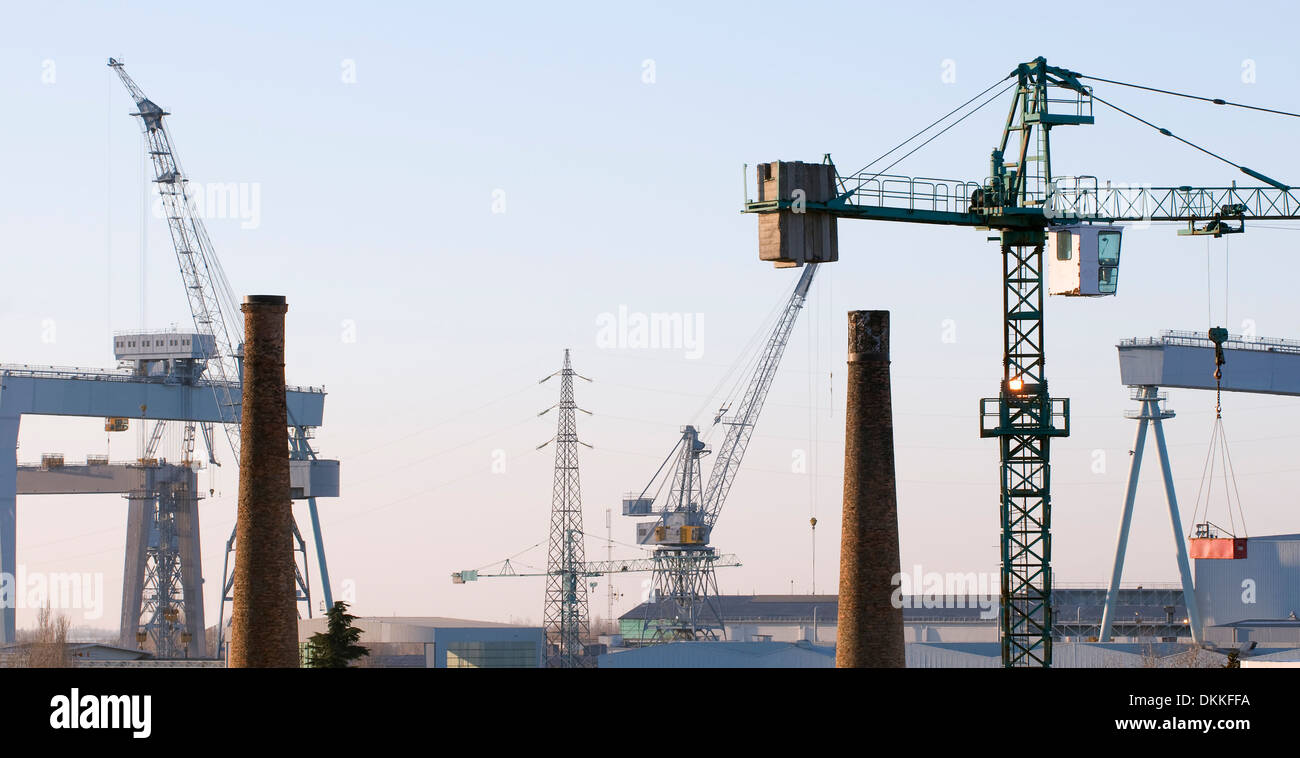 View of different kind of industrial activities Stock Photo - Alamy