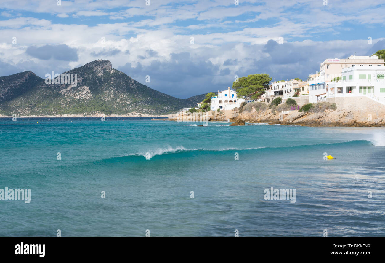 Wave of turquoise water in Sant Elm, Majorca, Balearic islands, Spain ...