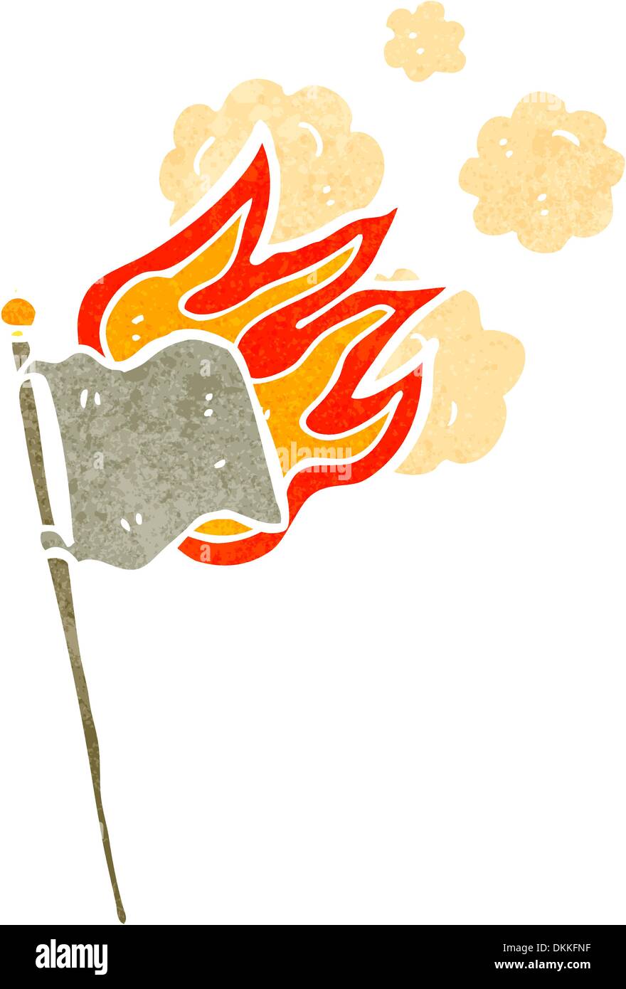 Cartoon burning white flag hi-res stock photography and images - Alamy