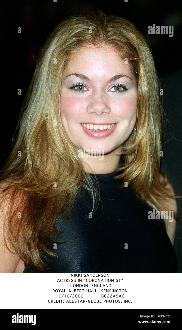 Oct. 10, 2000 - ROYAL ALBERT HALL, KENSINGTON - NIKKI SANDERSON.ACTRESS ...