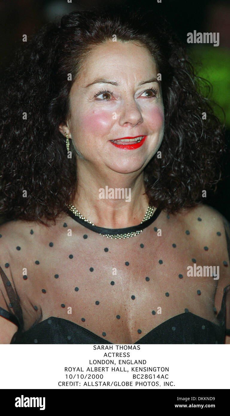 Oct. 10, 2000 - ROYAL ALBERT HALL, KENSINGTON - SARAH THOMAS.ACTRESS ...