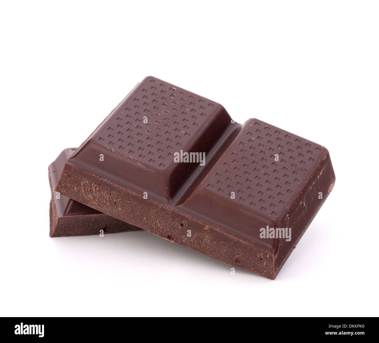 Chocolate bars stack isolated on white background Stock Photo - Alamy