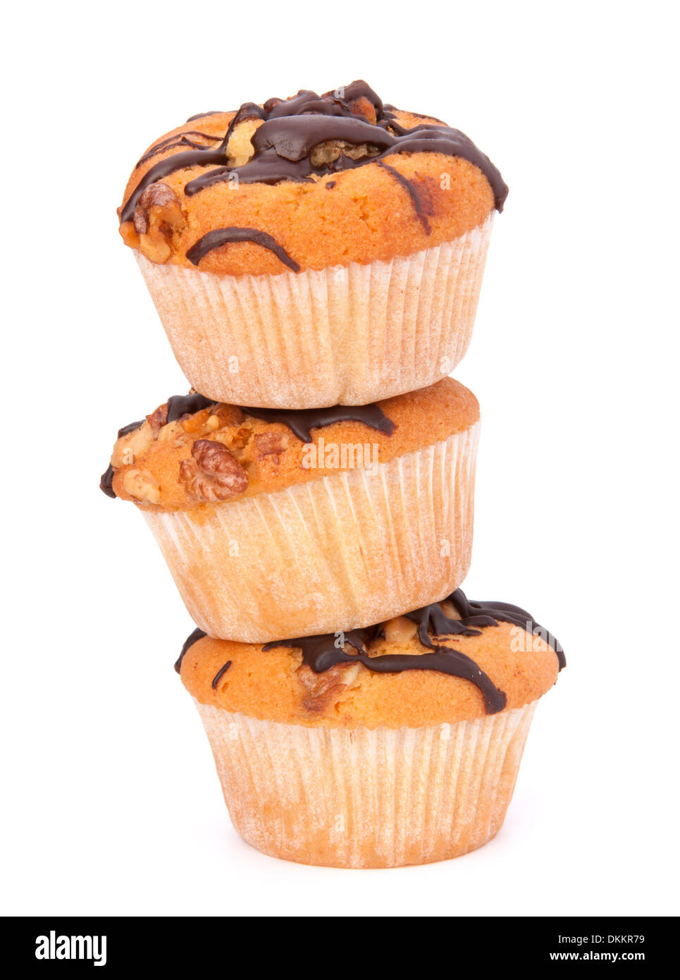 Stacked muffins isolated on white background Stock Photo - Alamy