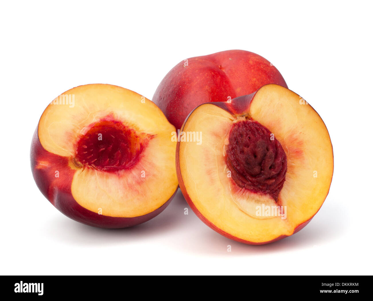 Nectarine fruit isolated on white background Stock Photo - Alamy