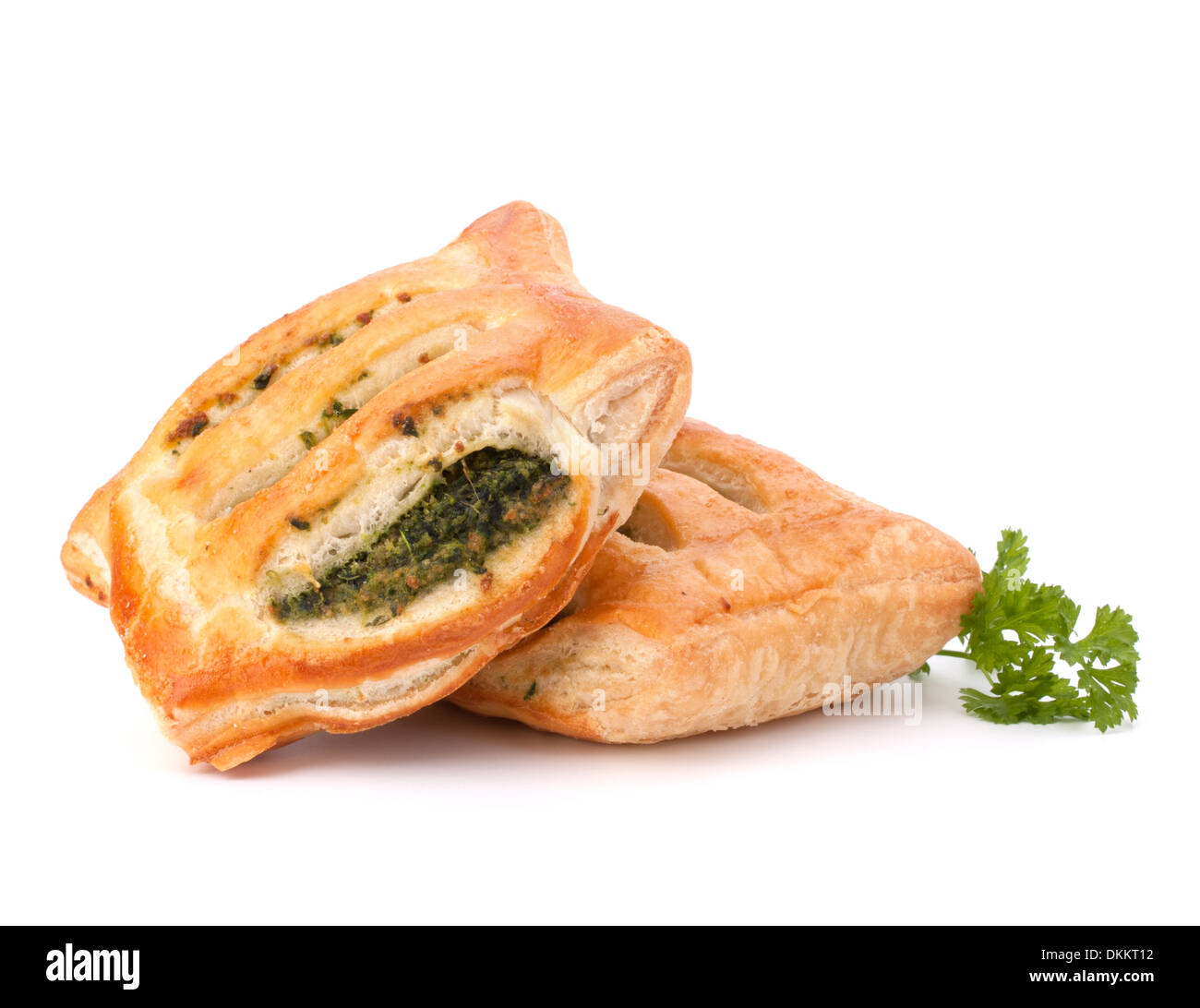 Puff pastry bun isolated on white background. Healthy patty with ...