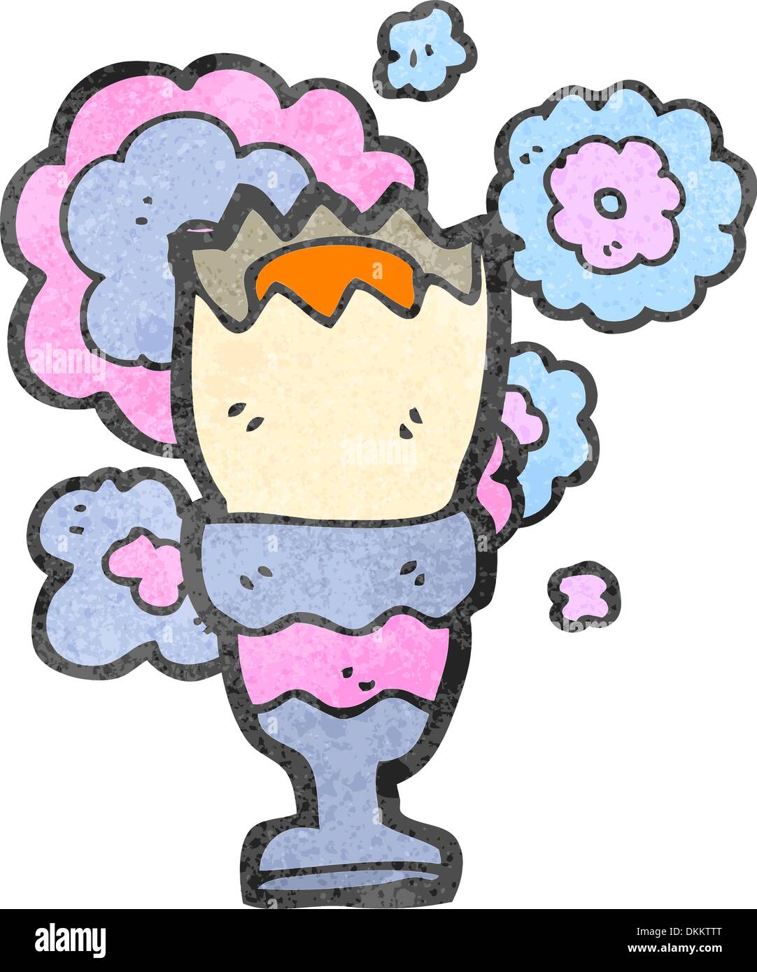 Retro cartoon with texture. Isolated on White Stock Vector Image & Art ...