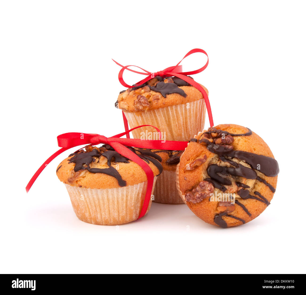 Stacked muffins isolated on white background Stock Photo - Alamy