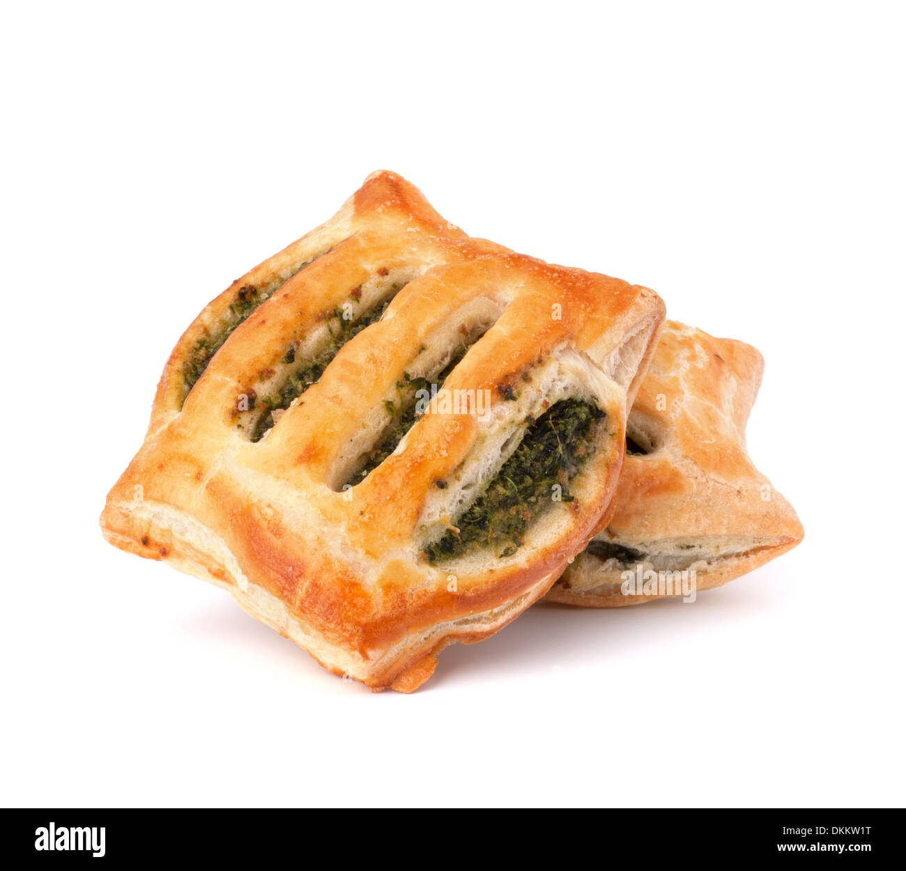 Puff pastry bun isolated on white background. Healthy patty with ...
