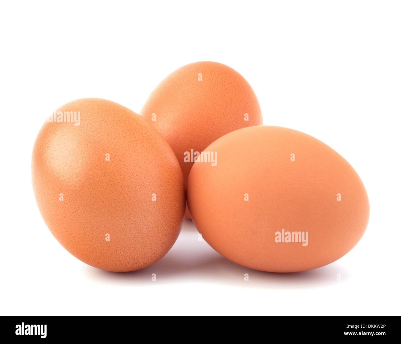three eggs isolated on white background Stock Photo - Alamy