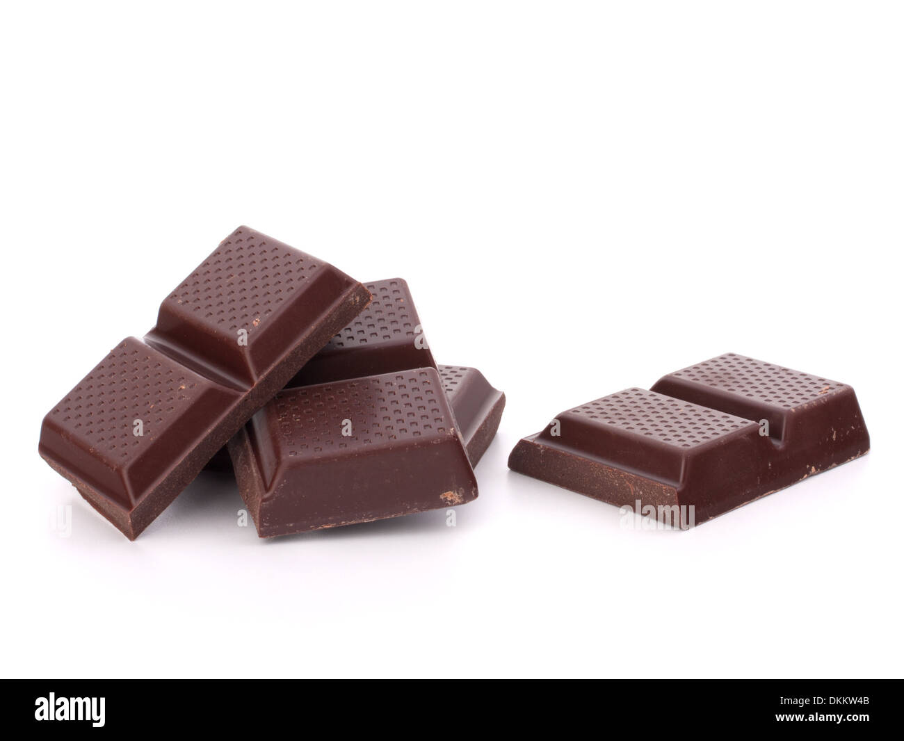 Chocolate bars stack isolated on white background Stock Photo - Alamy