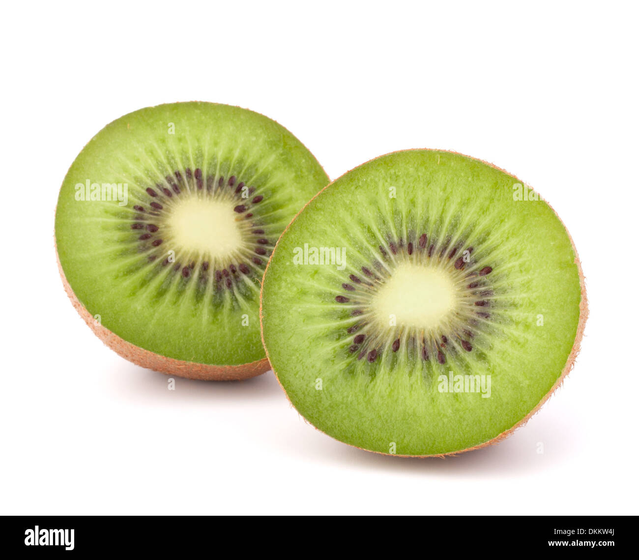 Kiwi fruit sliced segments isolated on white background cutout Stock ...