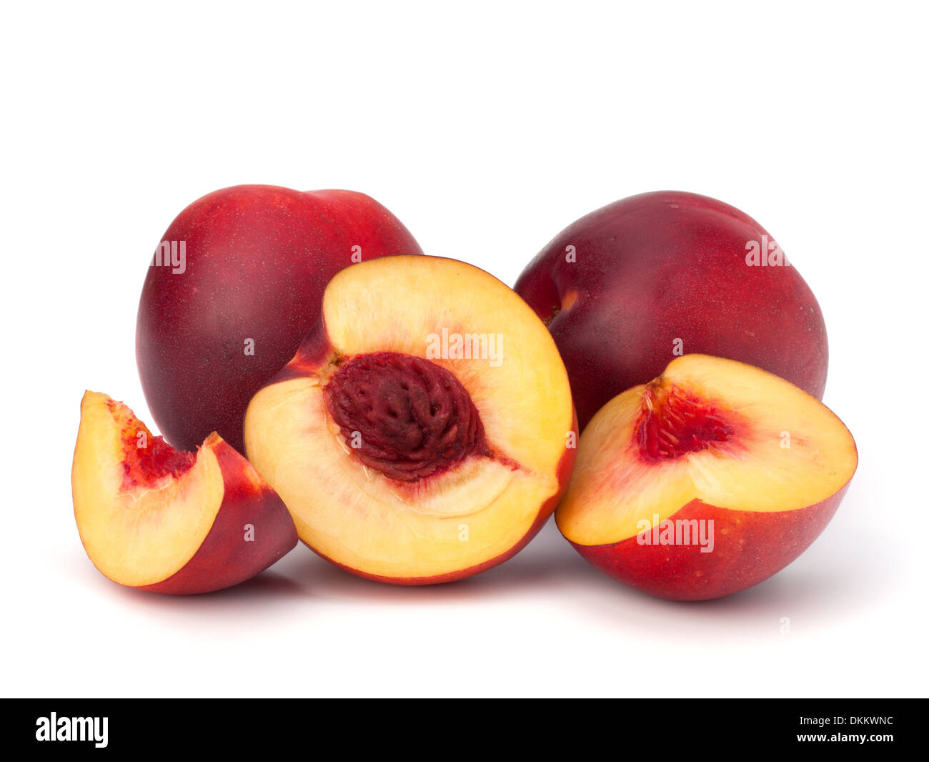 Nectarine fruit isolated on white background Stock Photo - Alamy