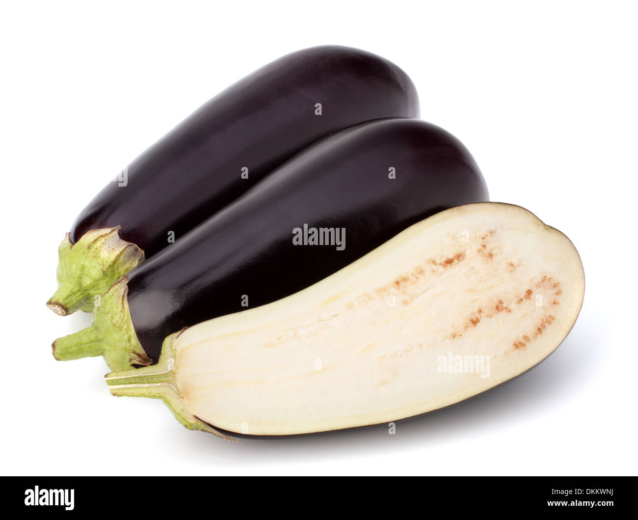 eggplant or aubergine vegetable on white background Stock Photo - Alamy