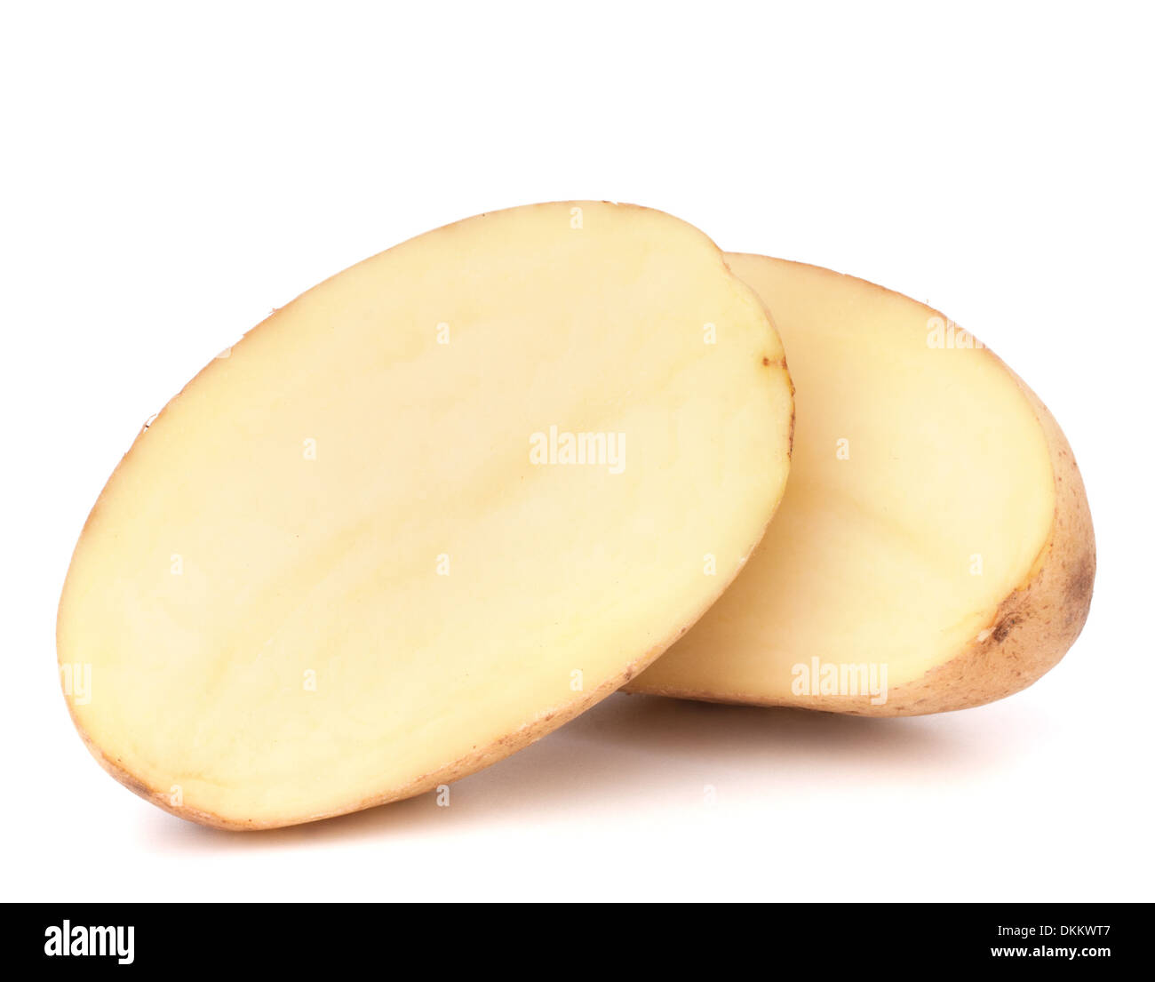 Sliced potato isolated on white background cutout Stock Photo - Alamy