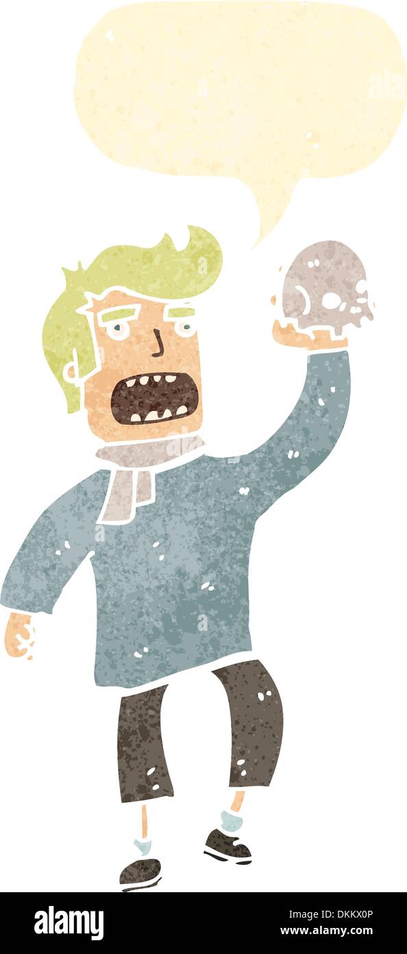 Shakespearean actor with skull Stock Vector Images - Alamy