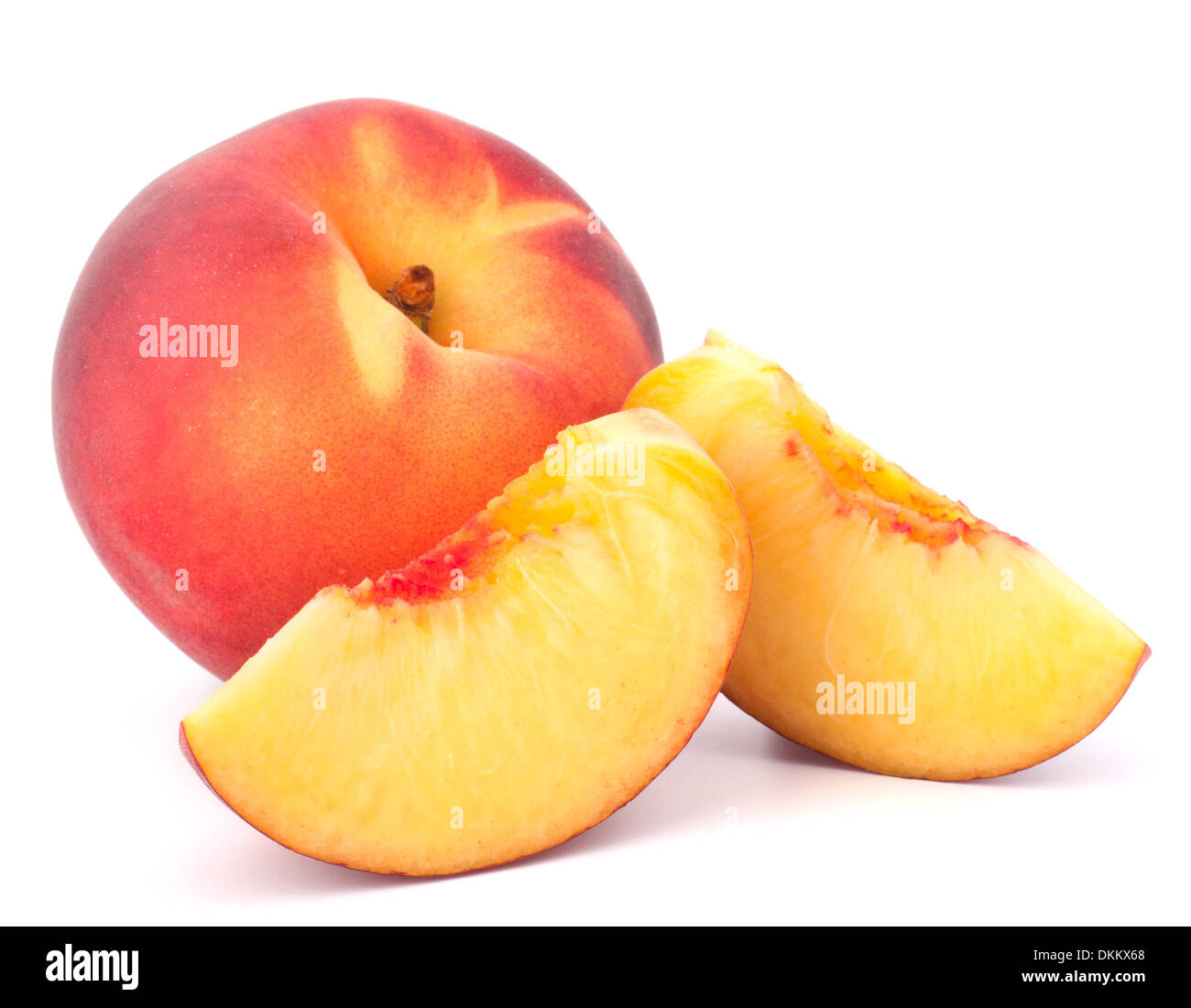 Ripe peach fruit isolated on white background cutout Stock Photo - Alamy