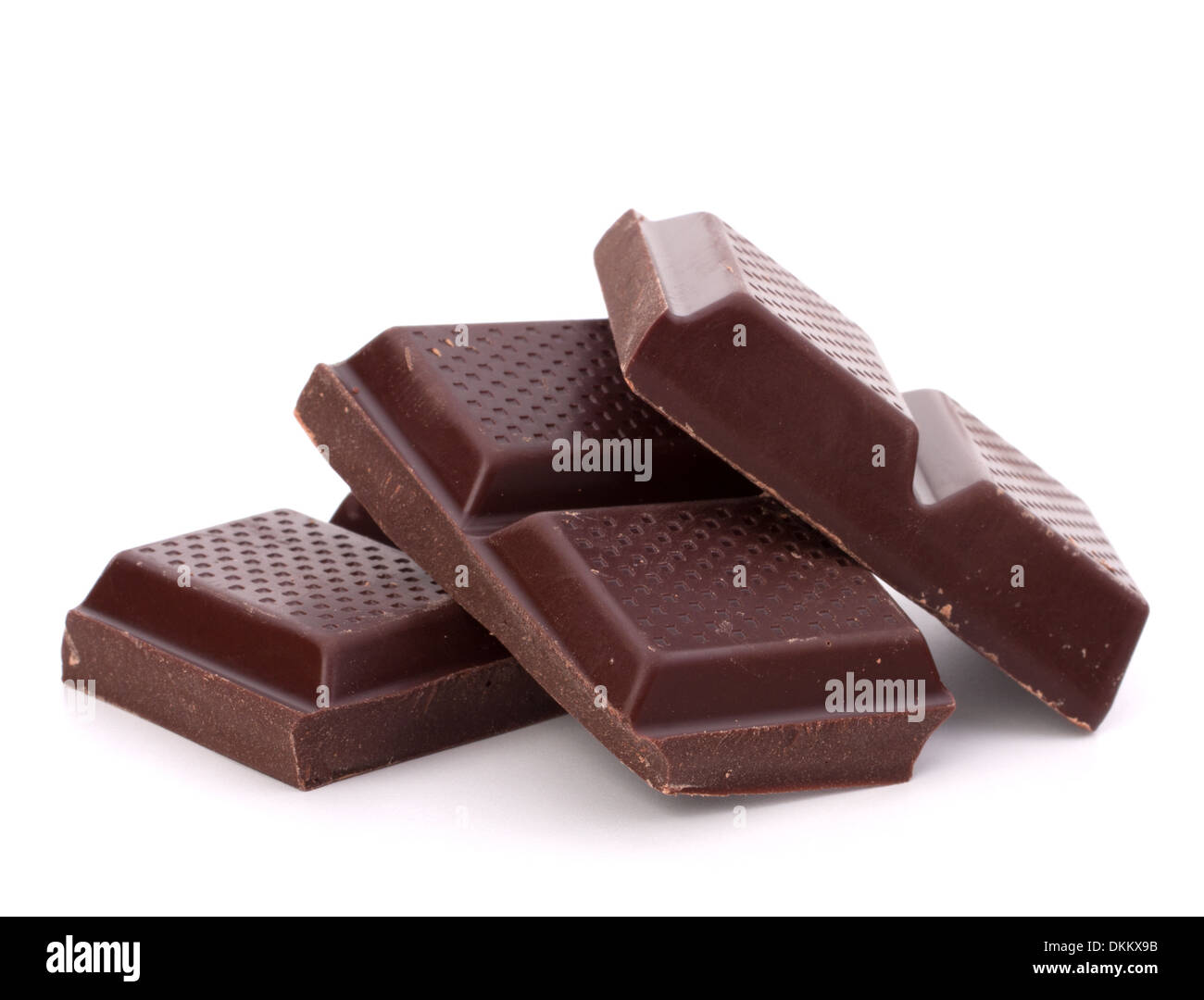 Chocolate bars stack isolated on white background Stock Photo - Alamy
