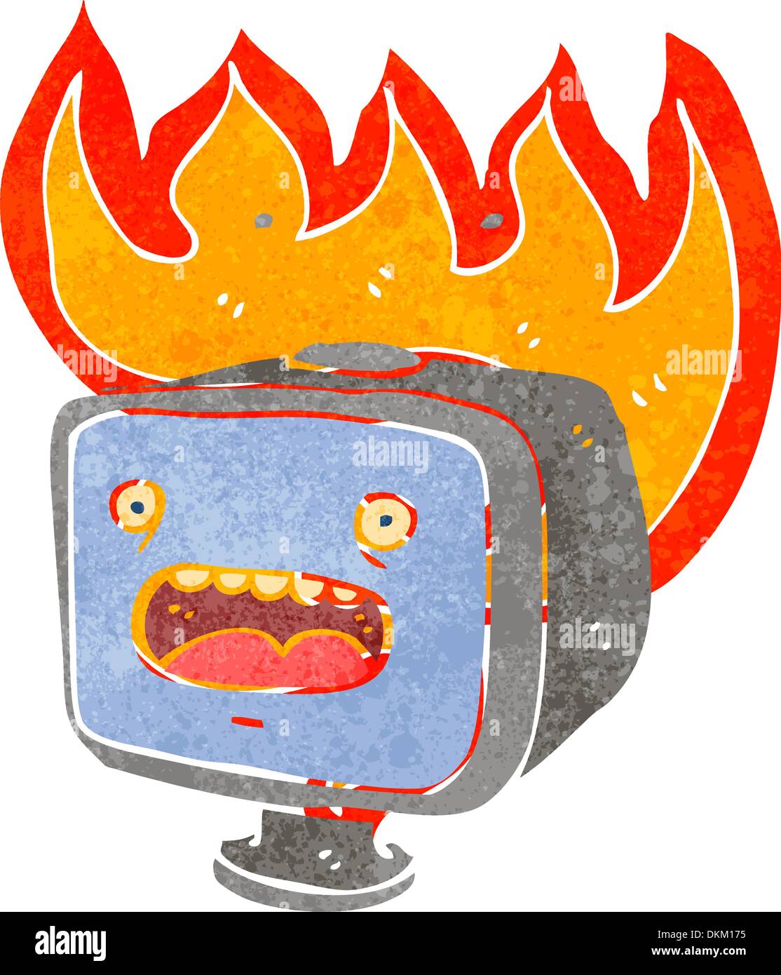 Retro cartoon with texture. Isolated on White Stock Vector Image & Art ...