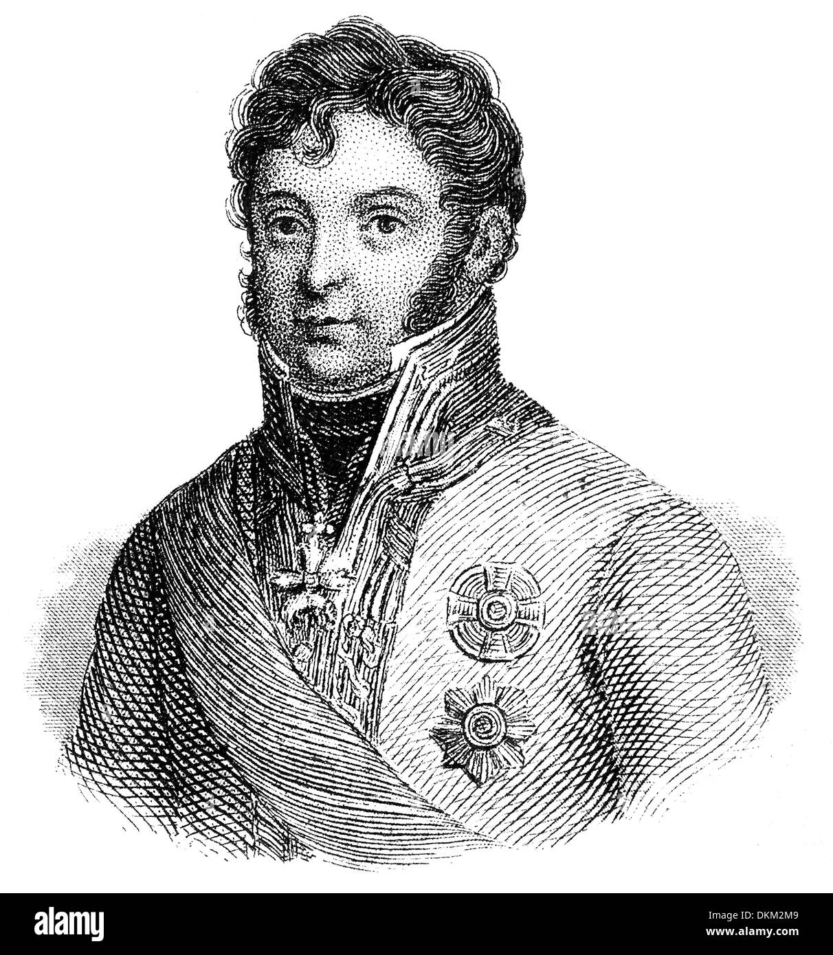 Portrait of Karl Philipp Fuerst zu Schwarzenberg, 1771 - 1820, an ...