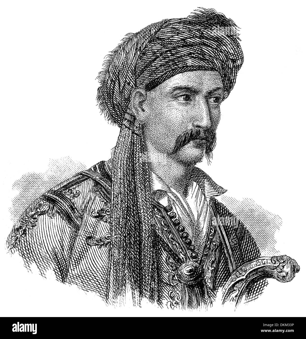 Portrait of Nikolaus Niketas, 1790 - ?, a leader in the Greek War of ...