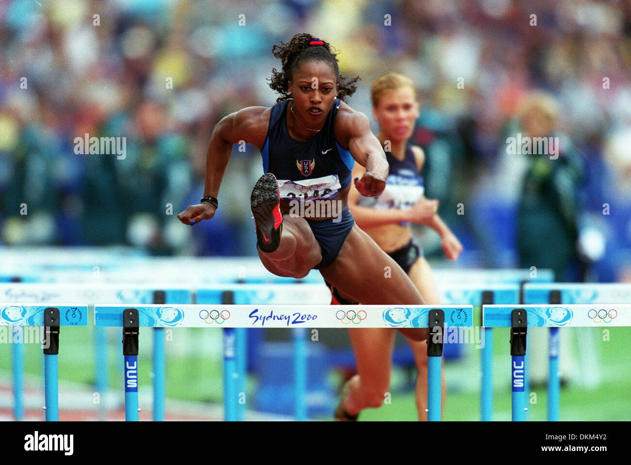 GAIL DEVERS.100 METRE HURDLES, SYDNEY.Y, AUSTRALIA.OLYMPIC STADIUM ...