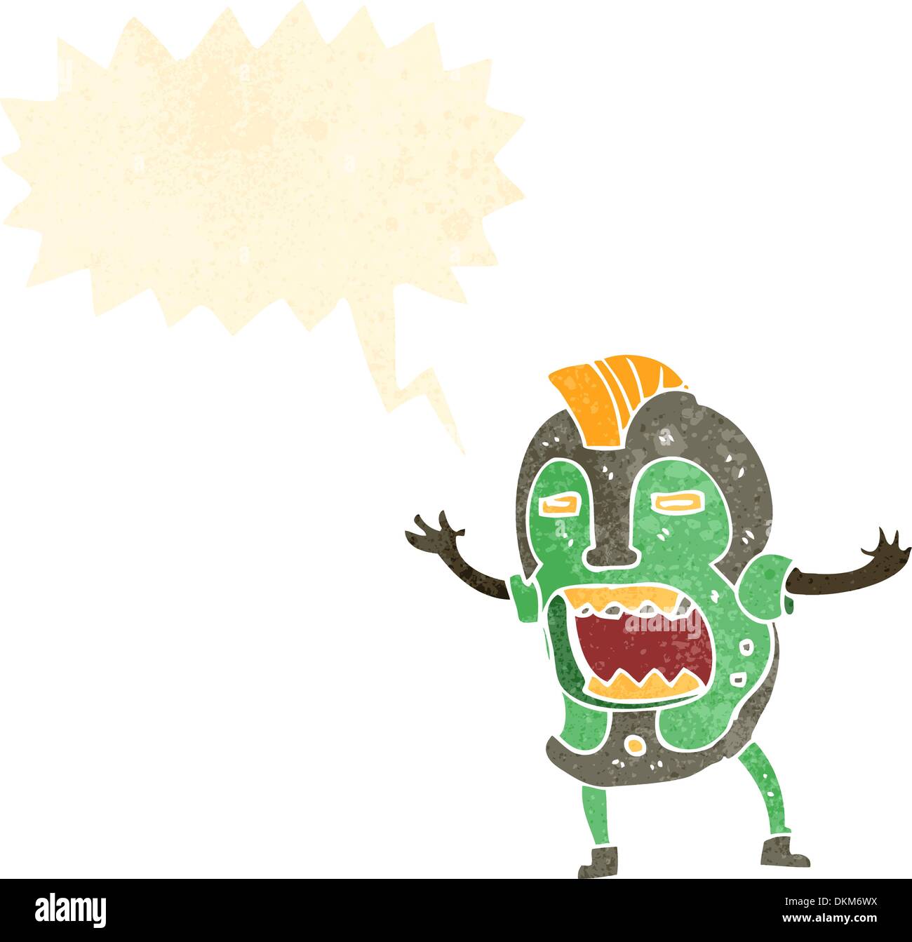 Retro cartoon with texture. Isolated on White Stock Vector Image & Art ...