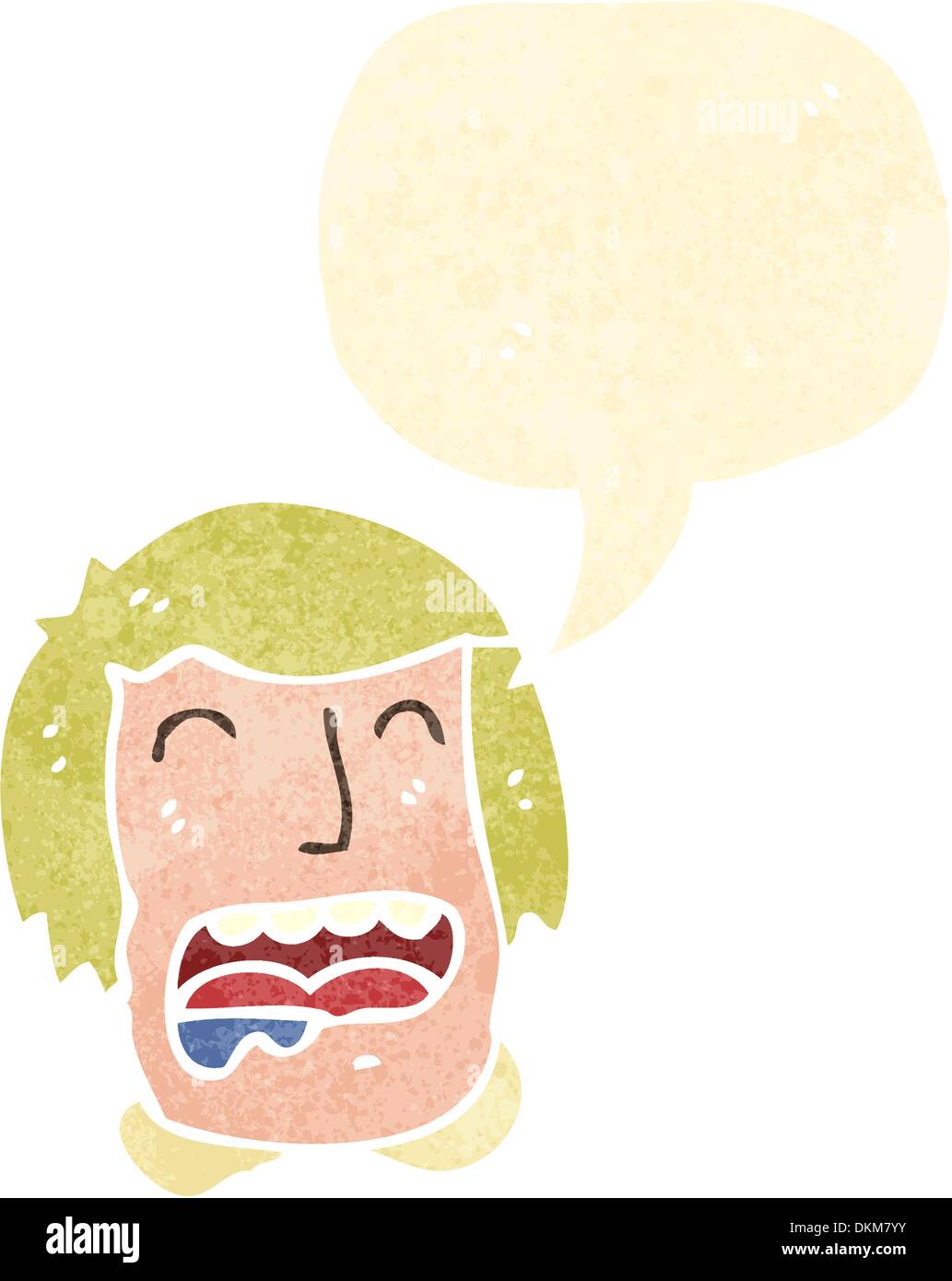 Retro cartoon with texture. Isolated on White Stock Vector Image & Art ...