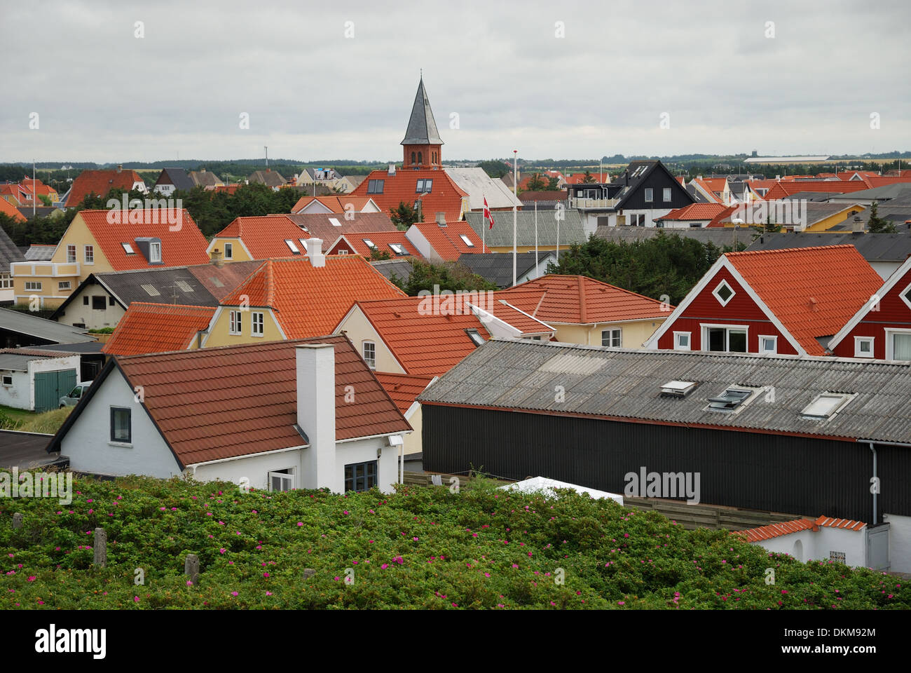 Red tiled roofs residential hi-res stock photography and images - Alamy