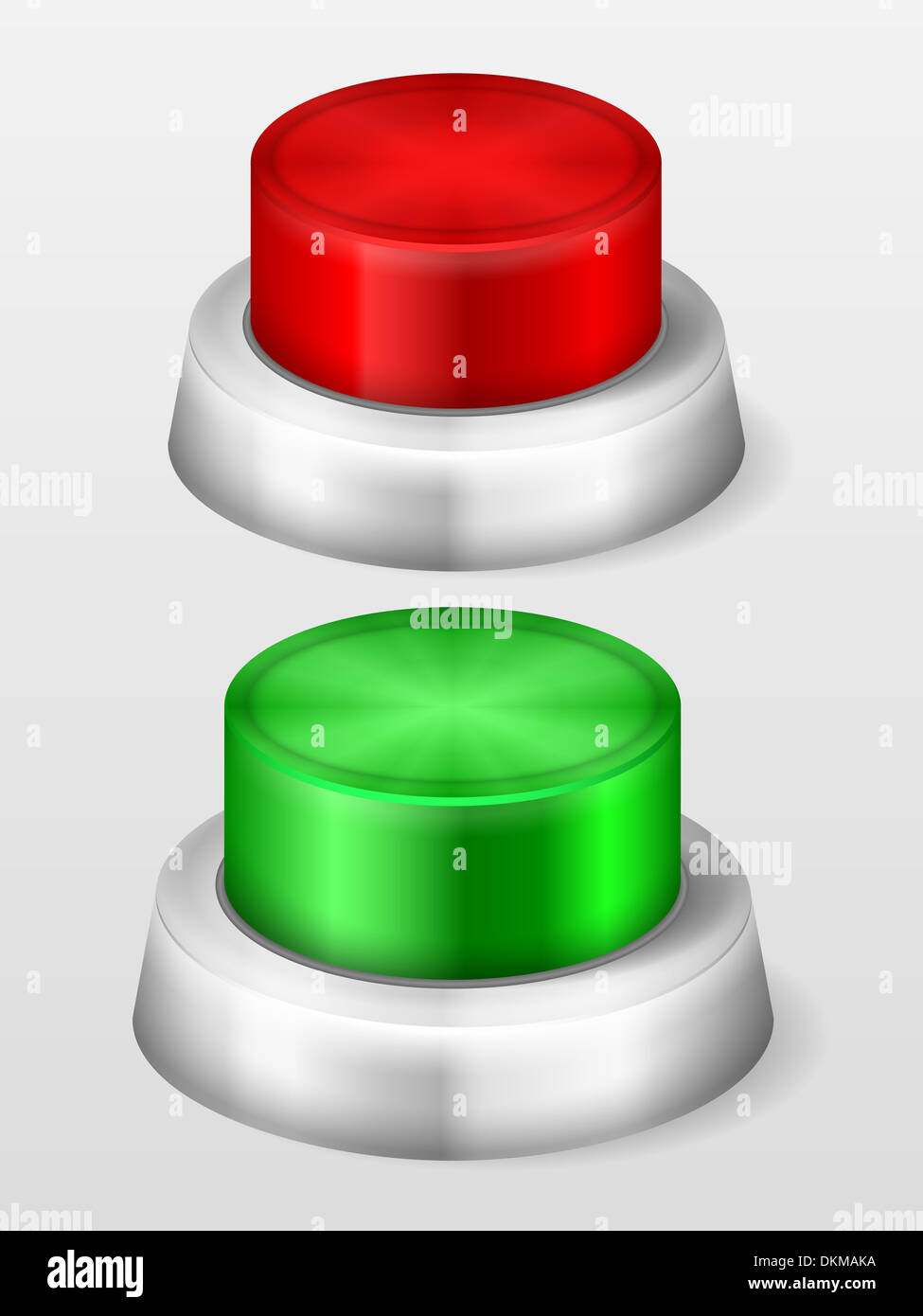 Stop and stop knob buttons on grey background. Vector illustration ...