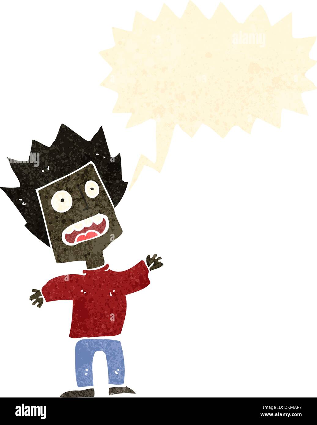 Retro cartoon with texture. Isolated on White Stock Vector Image & Art ...