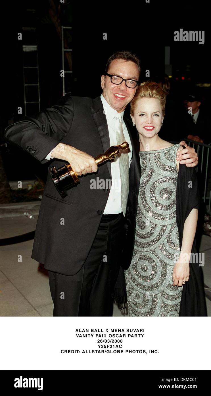 Mar. 26, 2000 - ALAN BALL & MENA SUVARI.VANITY FAIR OSCAR PARTY.26/03 ...