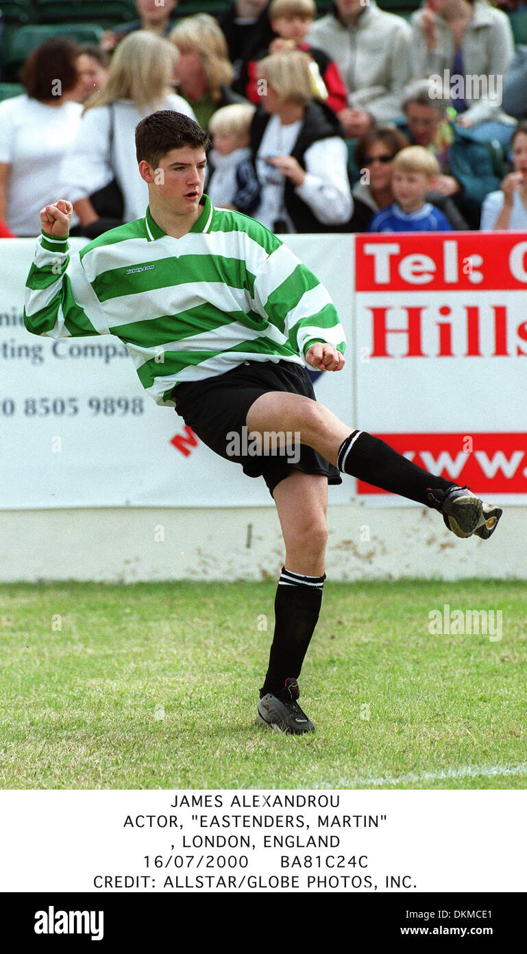 July 16, 2000 - LONDON, ENGLAND - JAMES ALEXANDROU.ACTOR, ''EASTENDERS ...