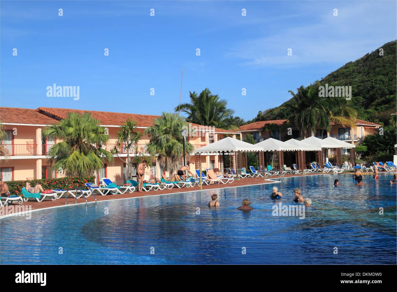 Swimming pool at Breezes resort, Playa Jibacoa, Mayabeque province ...