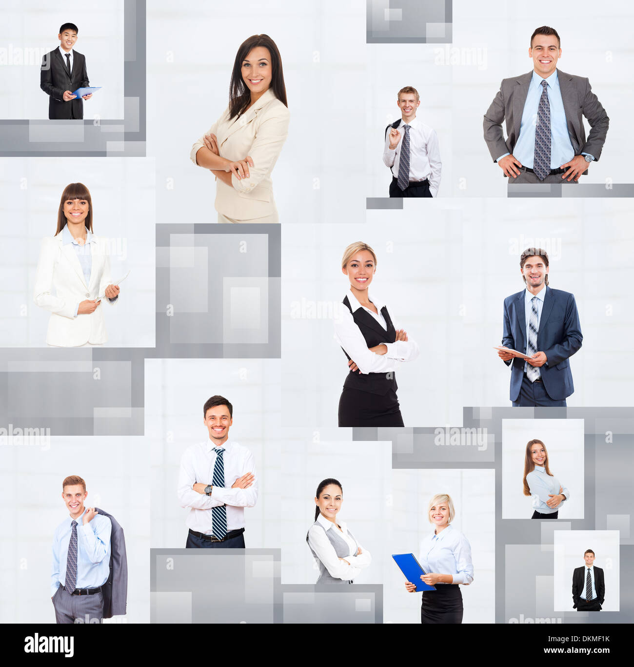 business people collage Stock Photo - Alamy