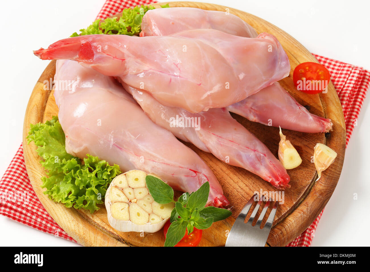 Fresh rabbit meat on cutting board Stock Photo - Alamy