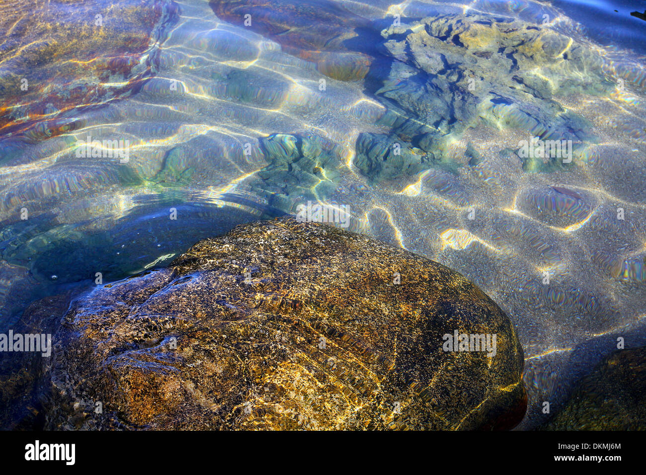Rock Water Ripples Stock Photo - Alamy