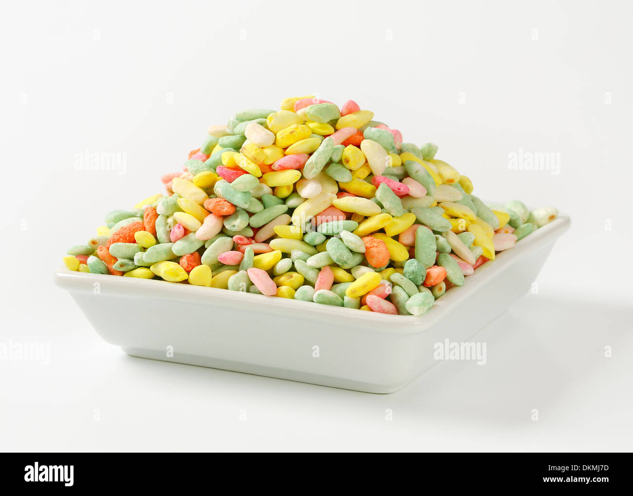Sugar coated colored puffed rice Stock Photo - Alamy
