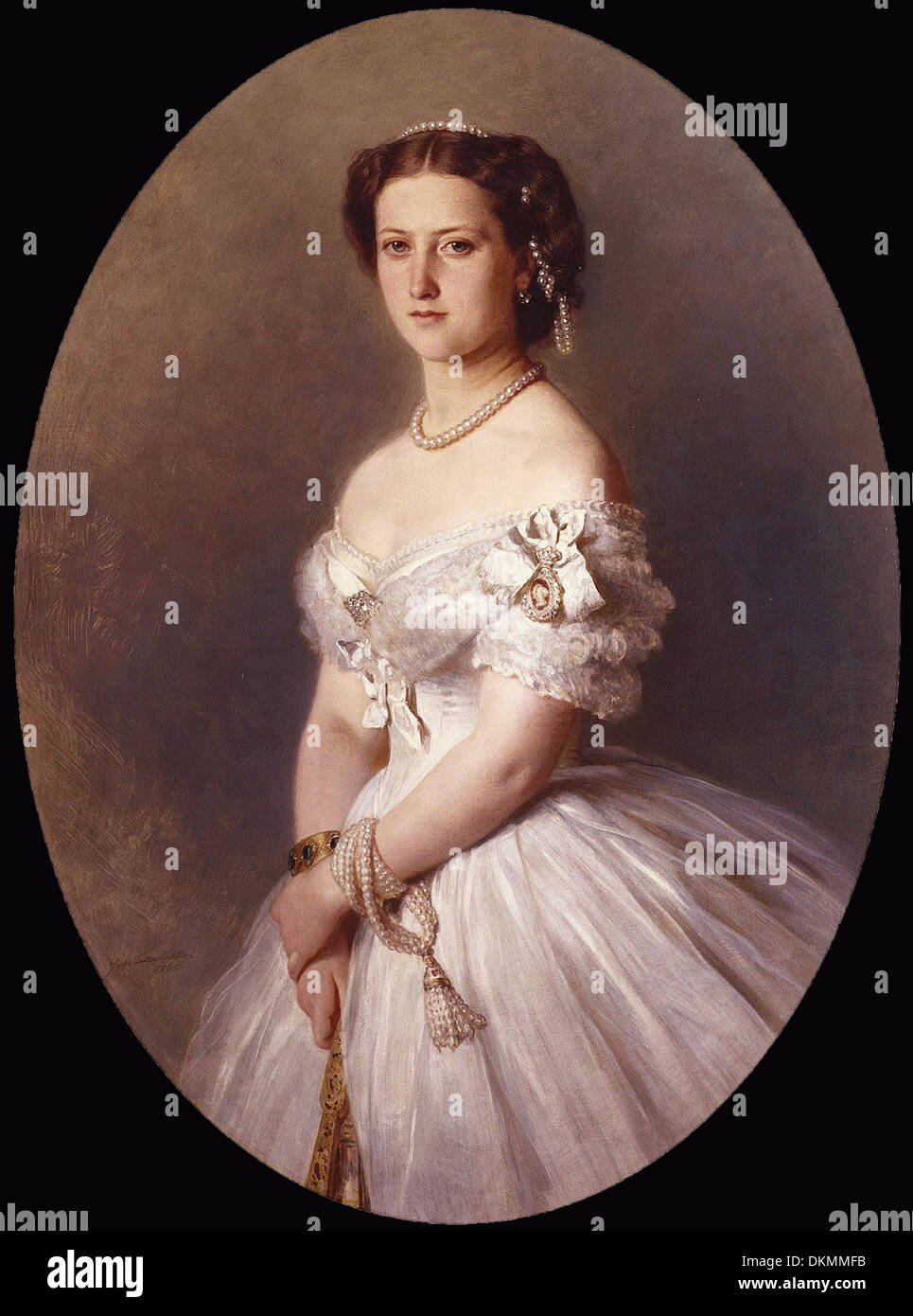 Franz Xaver Winterhalter - Portrait of Princess Helena - 1865 Stock ...