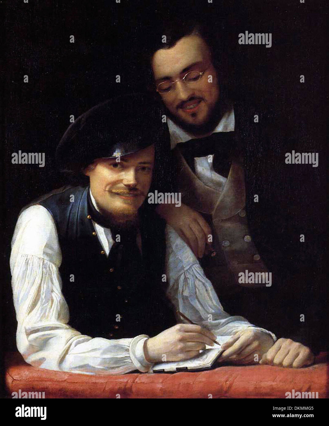 Franz Xaver Winterhalter - Self-portrait of the artist with his brother ...
