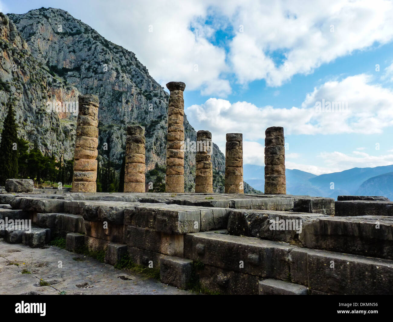 The Apollo Temple in oracle Delphi, GreeceDelphi,Greece Stock Photo - Alamy
