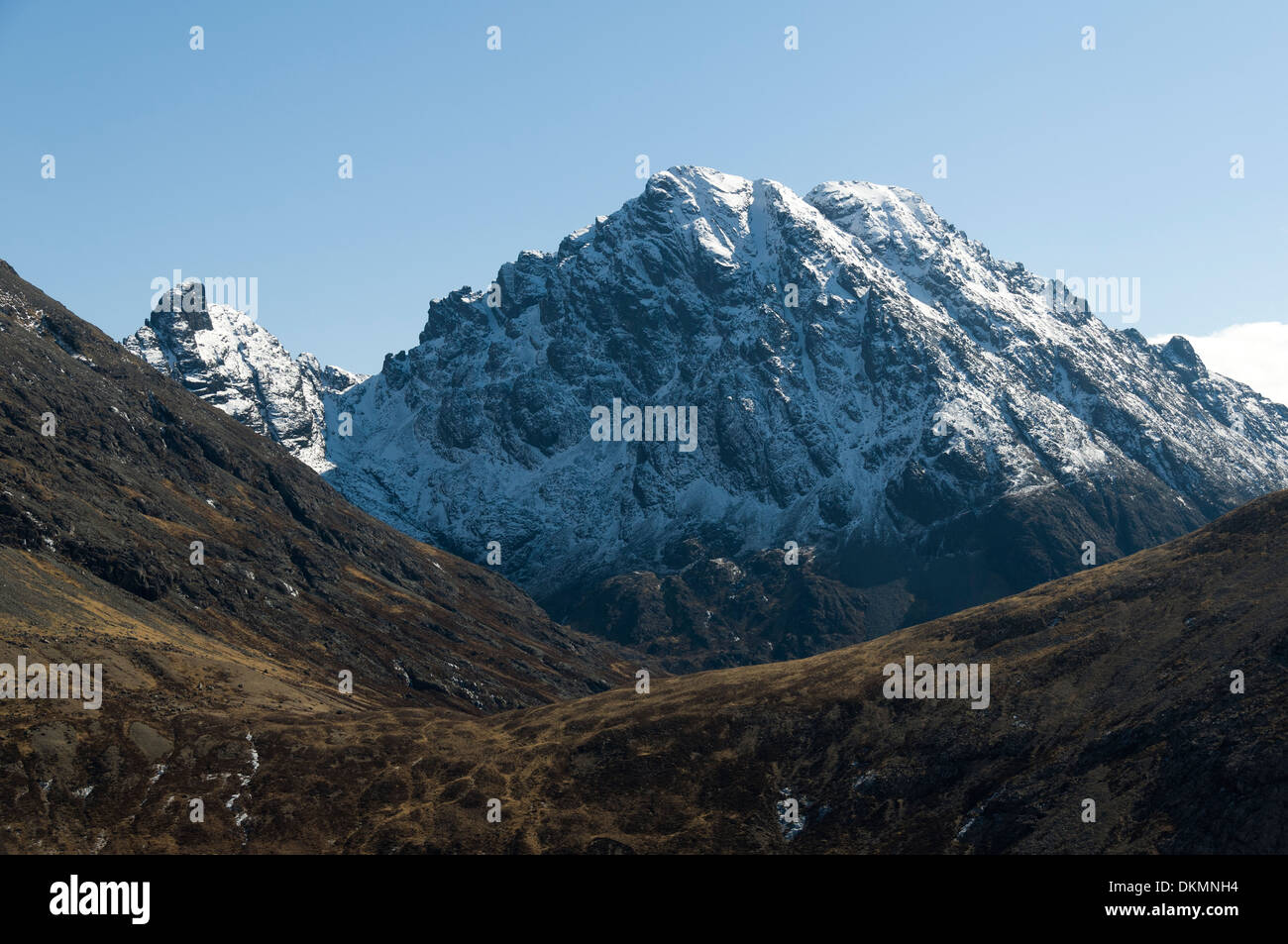 Bla Behind (Blaven) with Clac Glas to its left, from Marsco in the Red ...