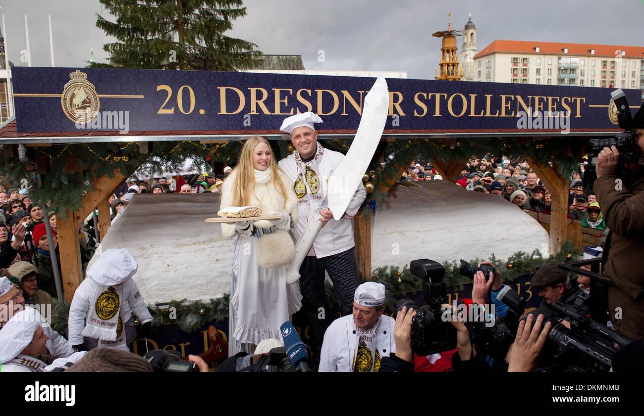 Dresden, Germany. 07th Dec, 2013. Dresden Stollen Princess Friederike ...